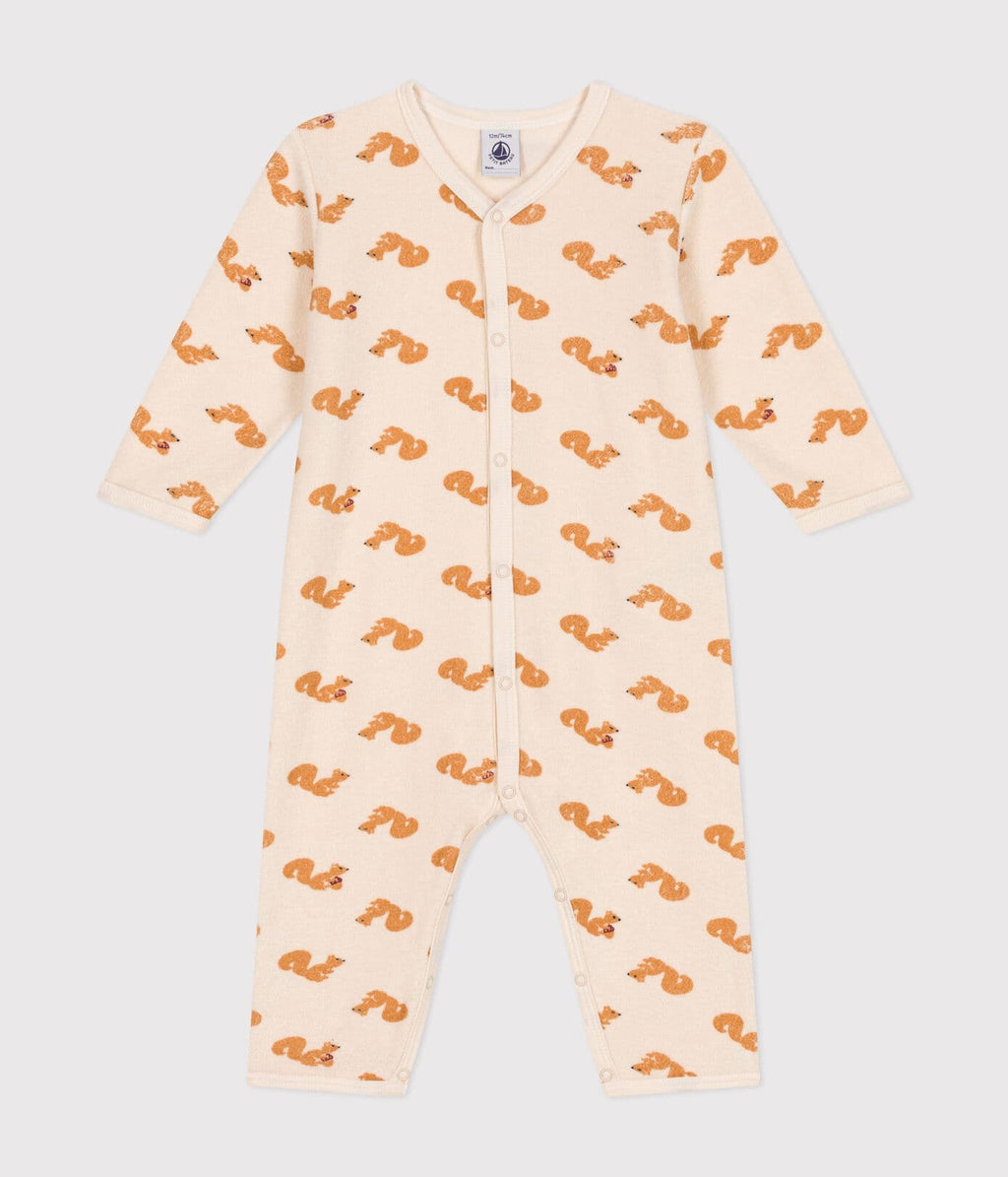 Babies' Squirrel Print Footless Pyjamas in Terry Towelling – Petit Bateau