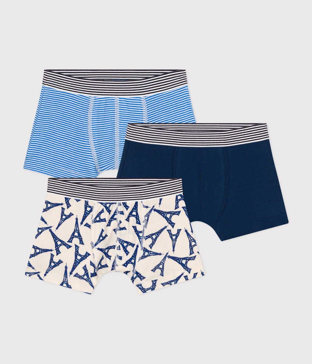 Children's Paris-Themed Cotton Boxers - 3-Pack – Petit Bateau