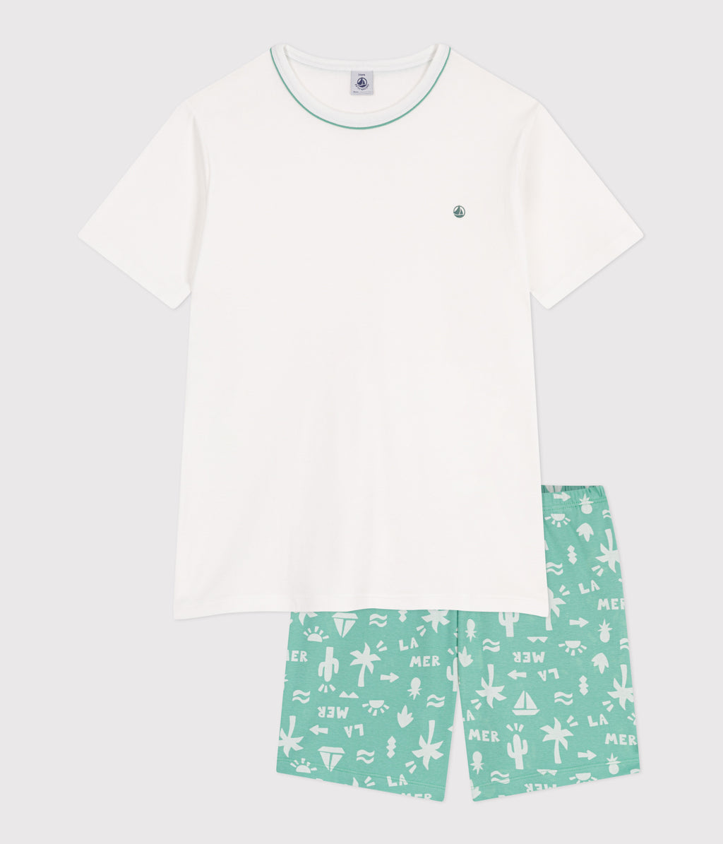 Junior Short-Sleeved Cotton Pyjamas – Petit Bateau